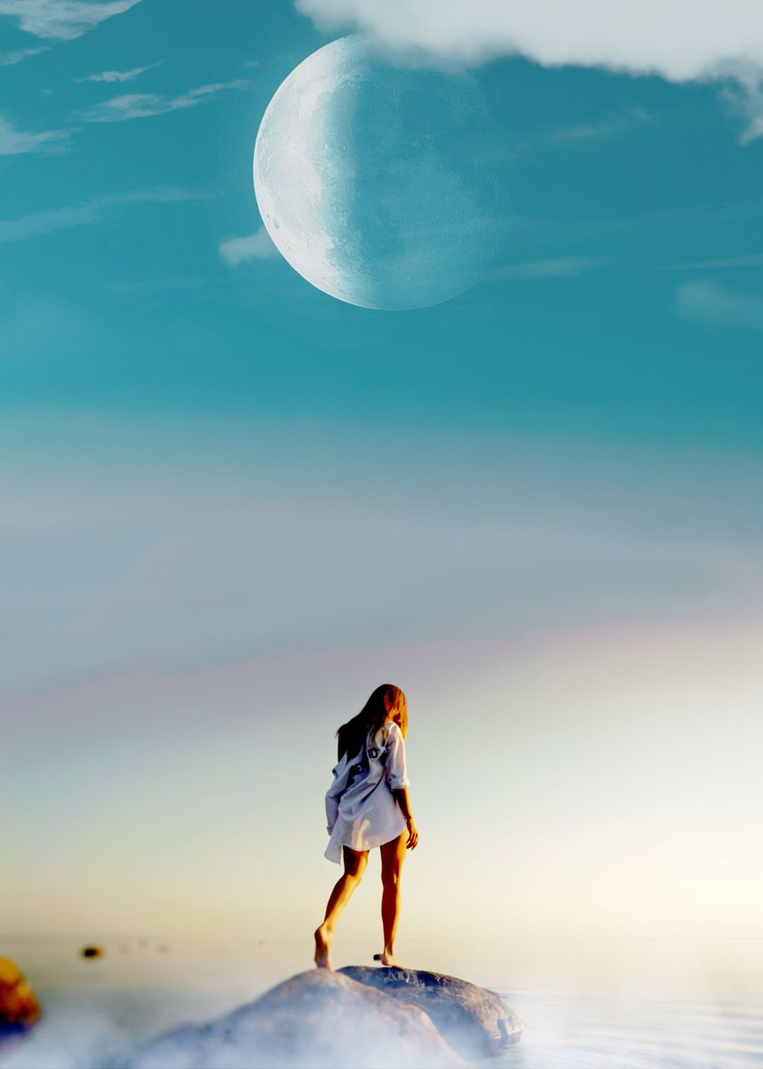 'walk alone' Poster, picture, metal print, paint by alesha art | Displate