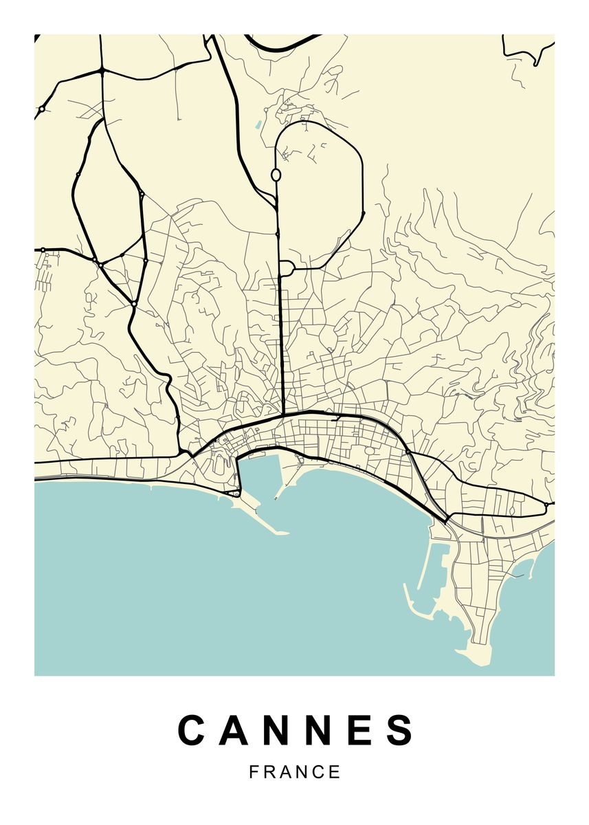 'Canes City Map ' Poster by Dany | Displate