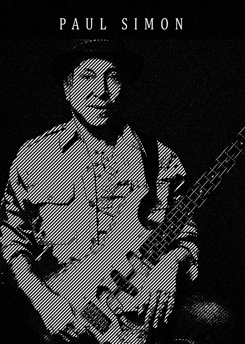 'Paul Simon' Poster, picture, metal print, paint by LorettaRElswick ...