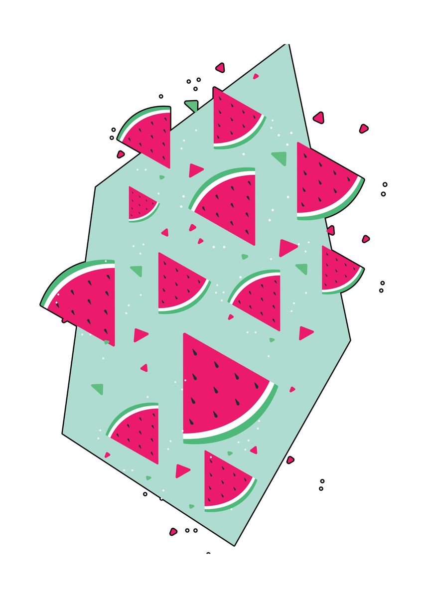 'Watermelons Citrullus' Poster, picture, metal print, paint by schmidde ...