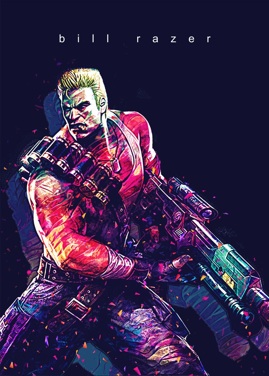 'Contra bill razer' Poster, picture, metal print, paint by Trending ...