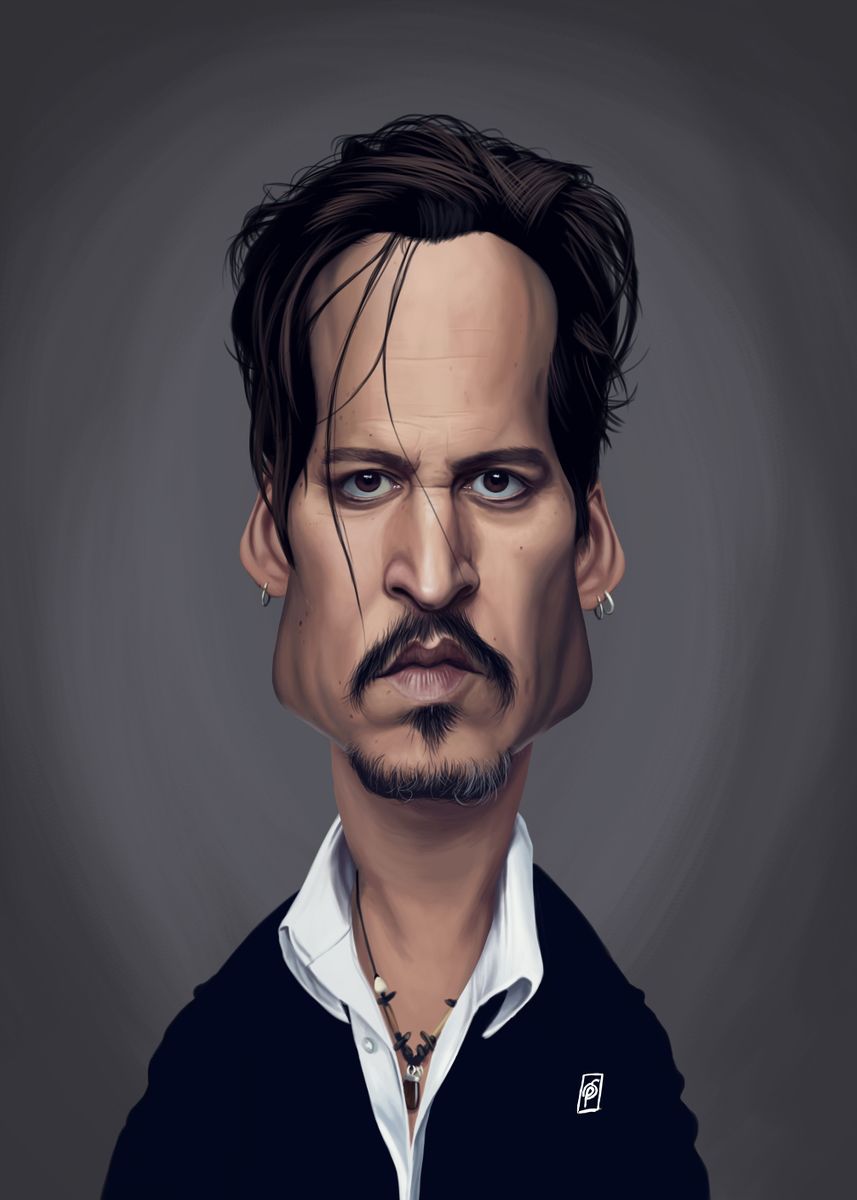 'Johnny Depp' Poster, picture, metal print, paint by rob art ...