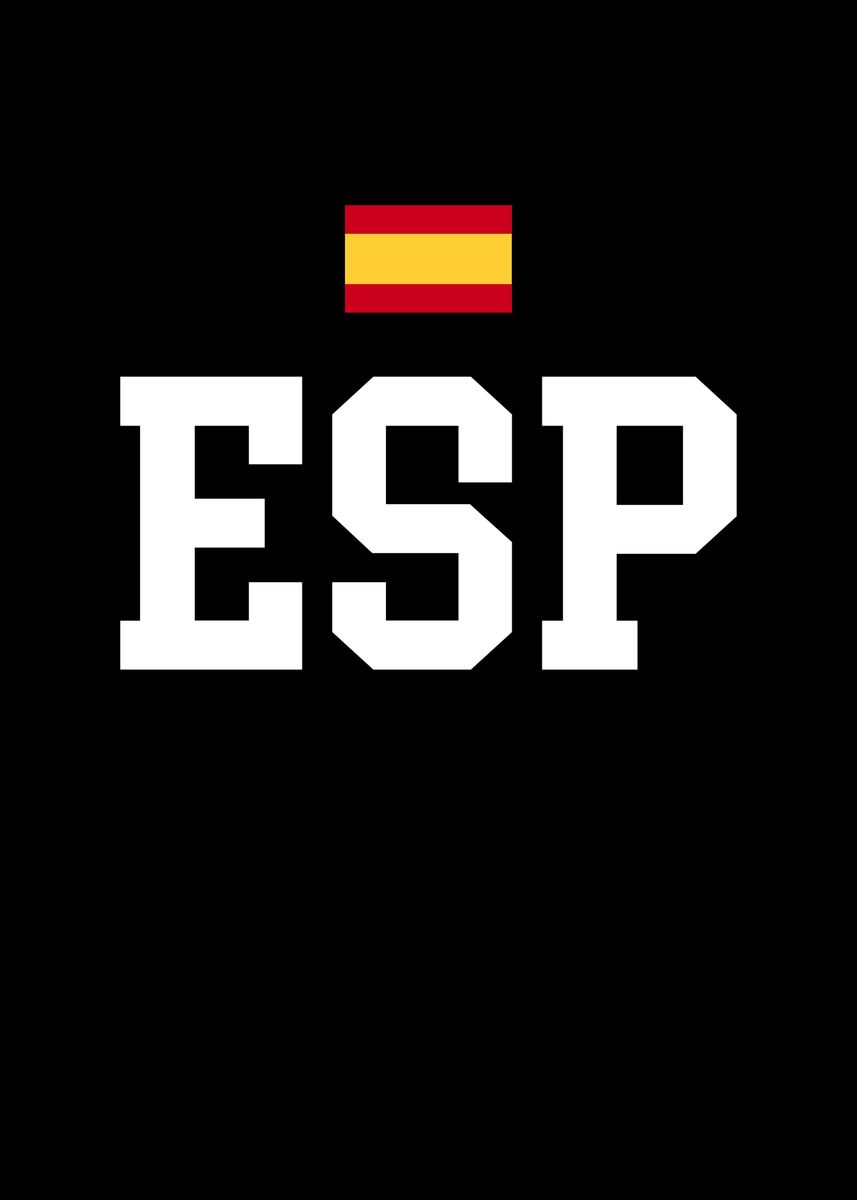 'ESP Spain Spanish Flag' Poster, picture, metal print, paint by ...