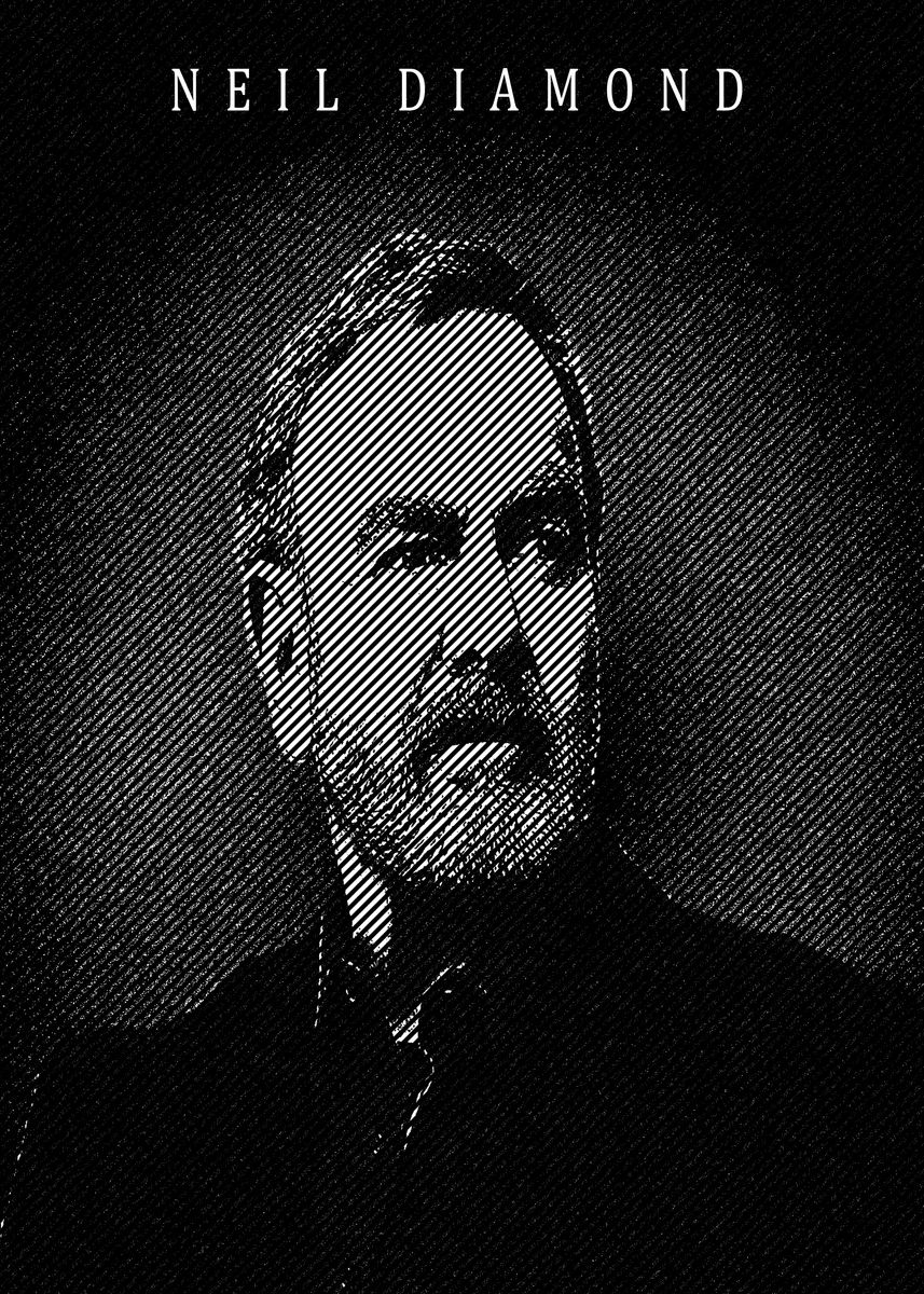 'Neil Diamond' Poster, picture, metal print, paint by LorettaRElswick ...