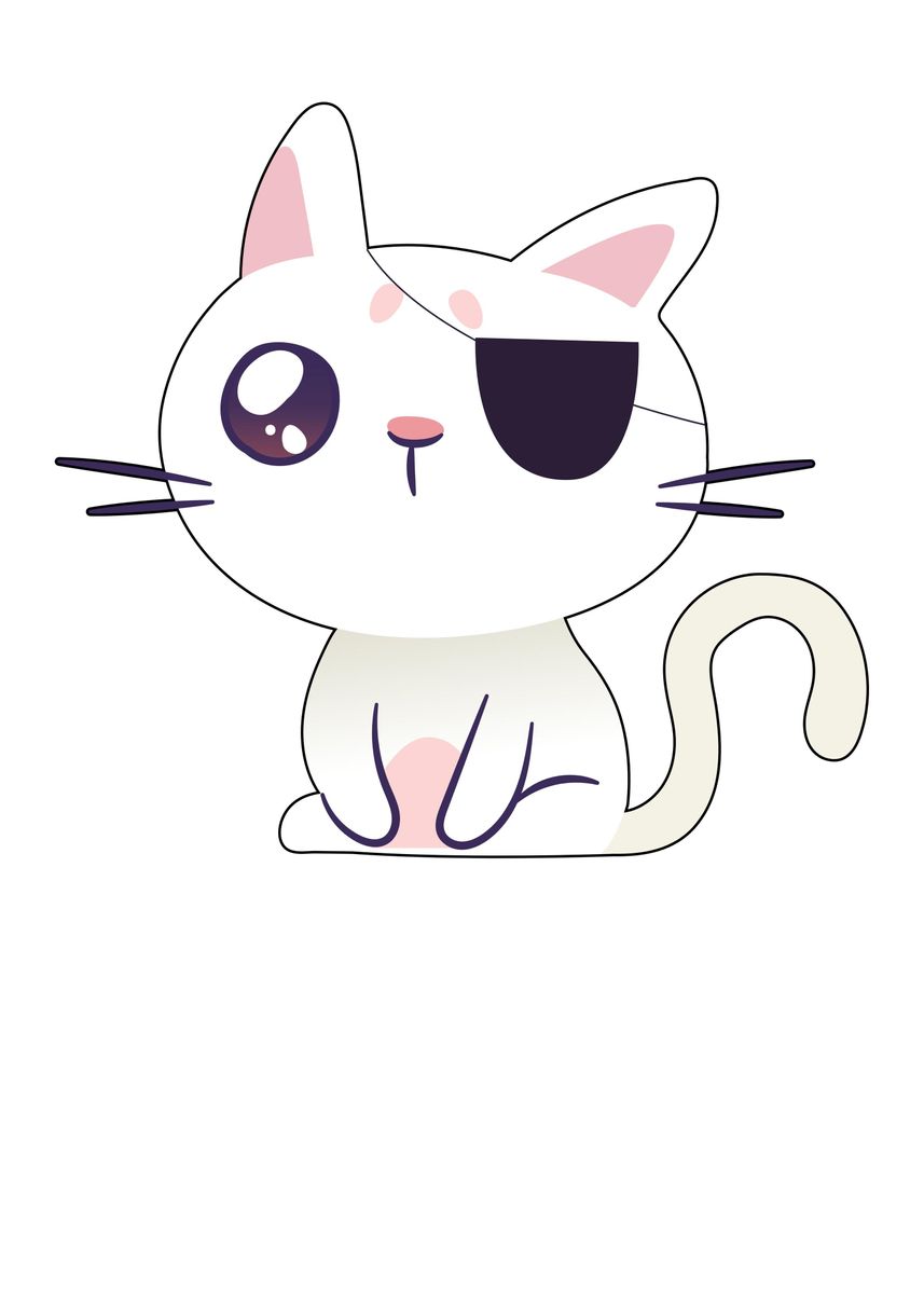 'Cat With Eye Patch Tats' Poster by schmidde | Displate