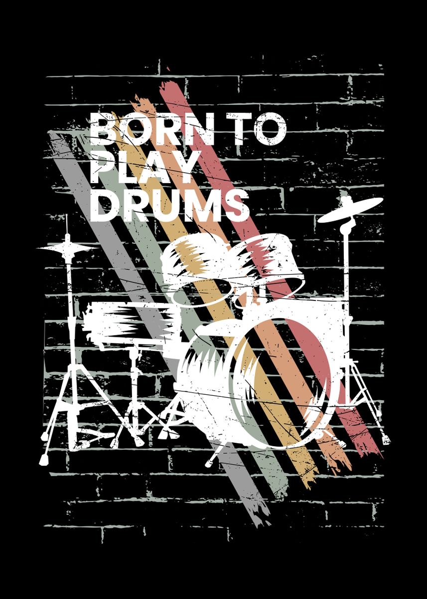 'Drummer Gift Percussion' Poster, picture, metal print, paint by Alley ...