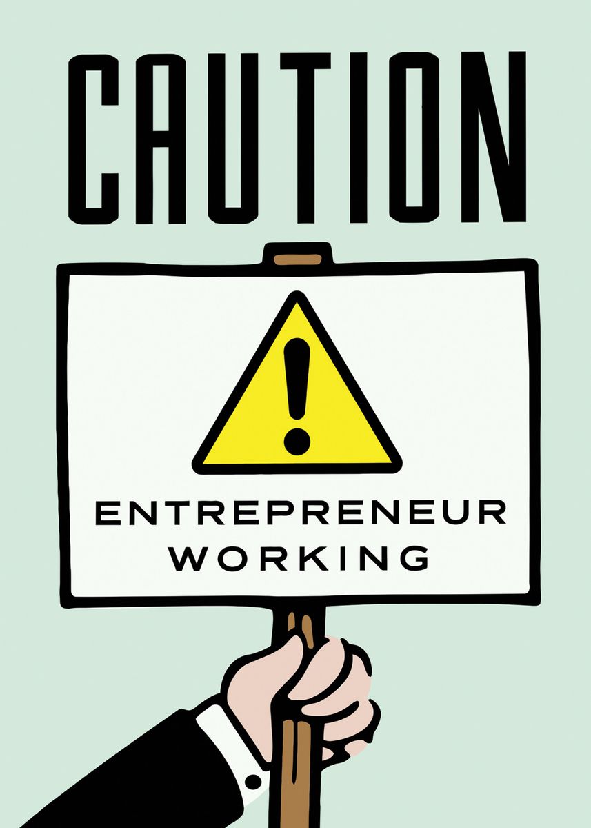 'Entrepreneur Working' Poster, picture, metal print, paint by Design ...