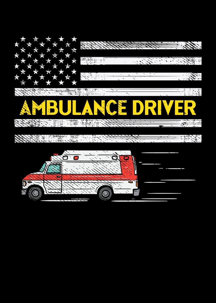 'AMBULANCE Ambulance' Poster, picture, metal print, paint by Uwe ...