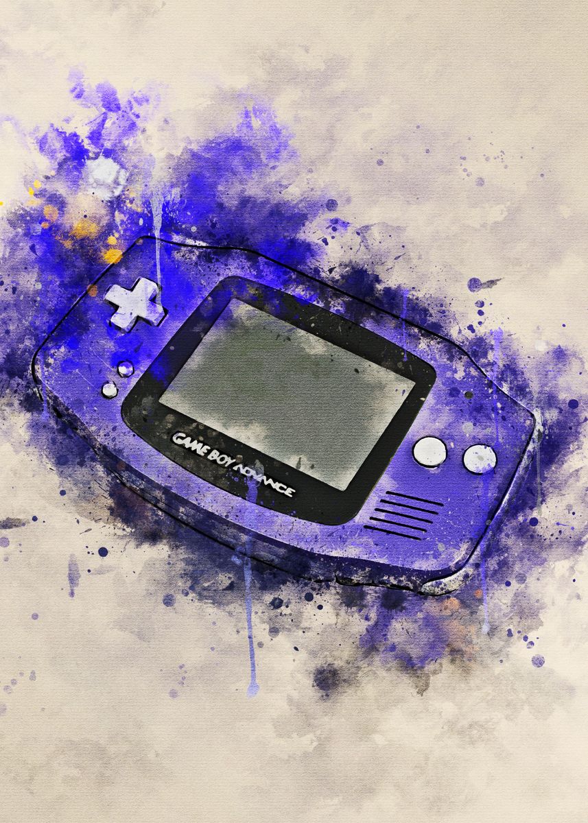 'Gba Console' Poster, picture, metal print, paint by Sky Empire | Displate