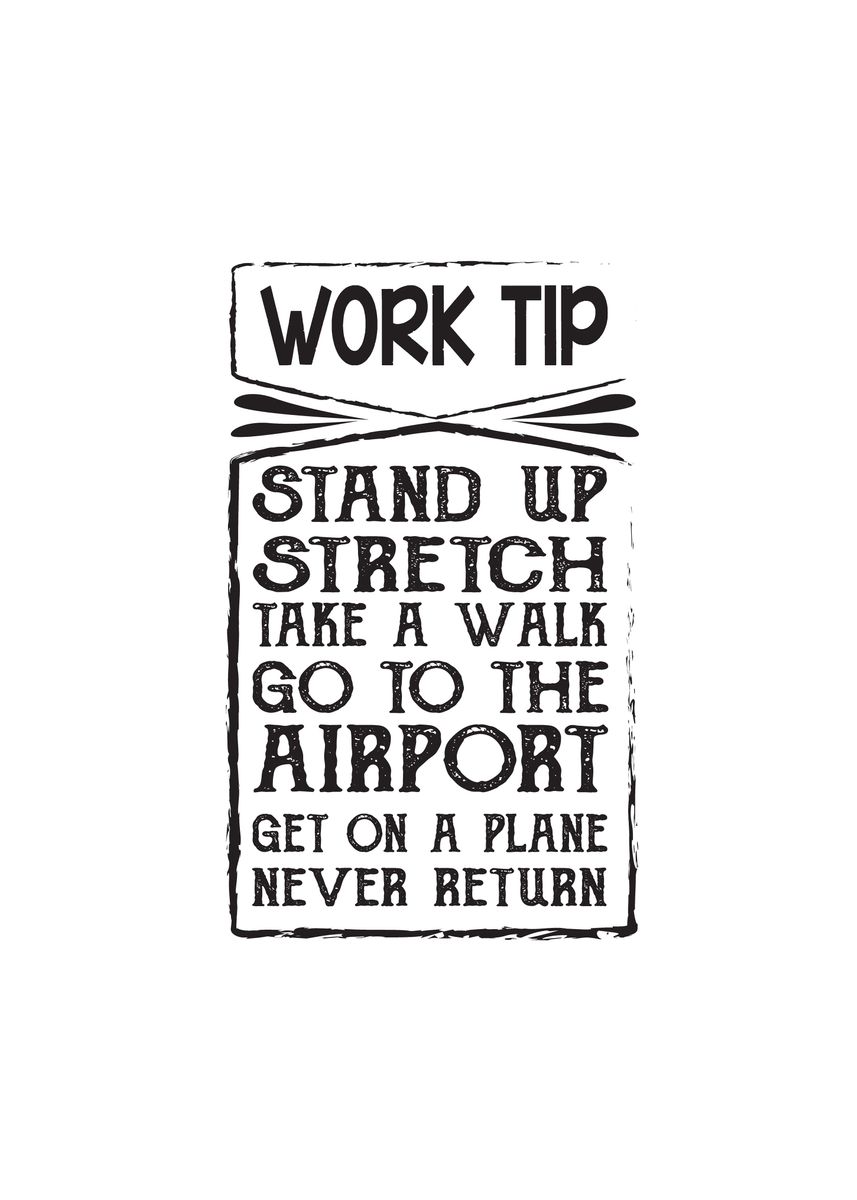 'Work Funny' Poster, picture, metal print, paint by Beone Digital ...