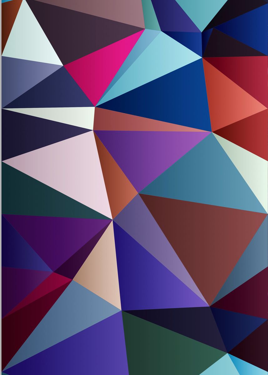'Low Poly Art I' Poster by 1x Merch | Displate