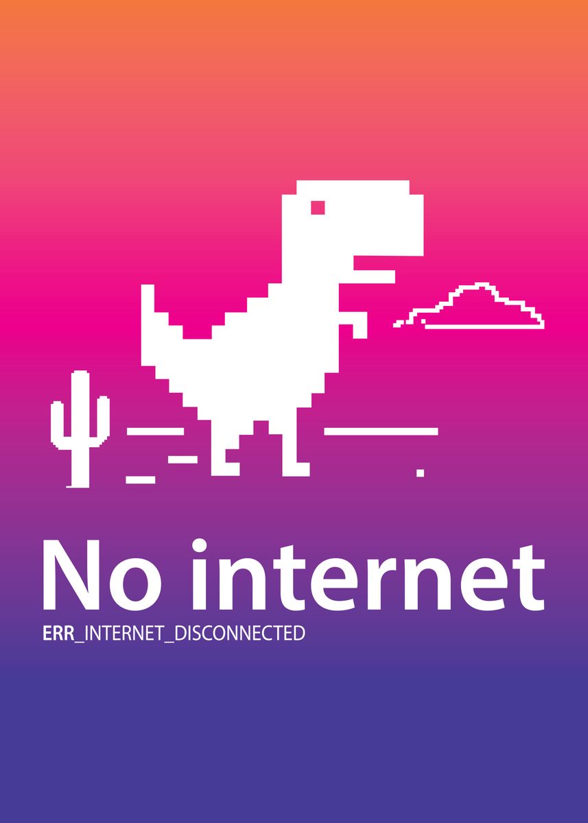 'No Internet Game' Poster, picture, metal print, paint by Riyad Sbeitan ...