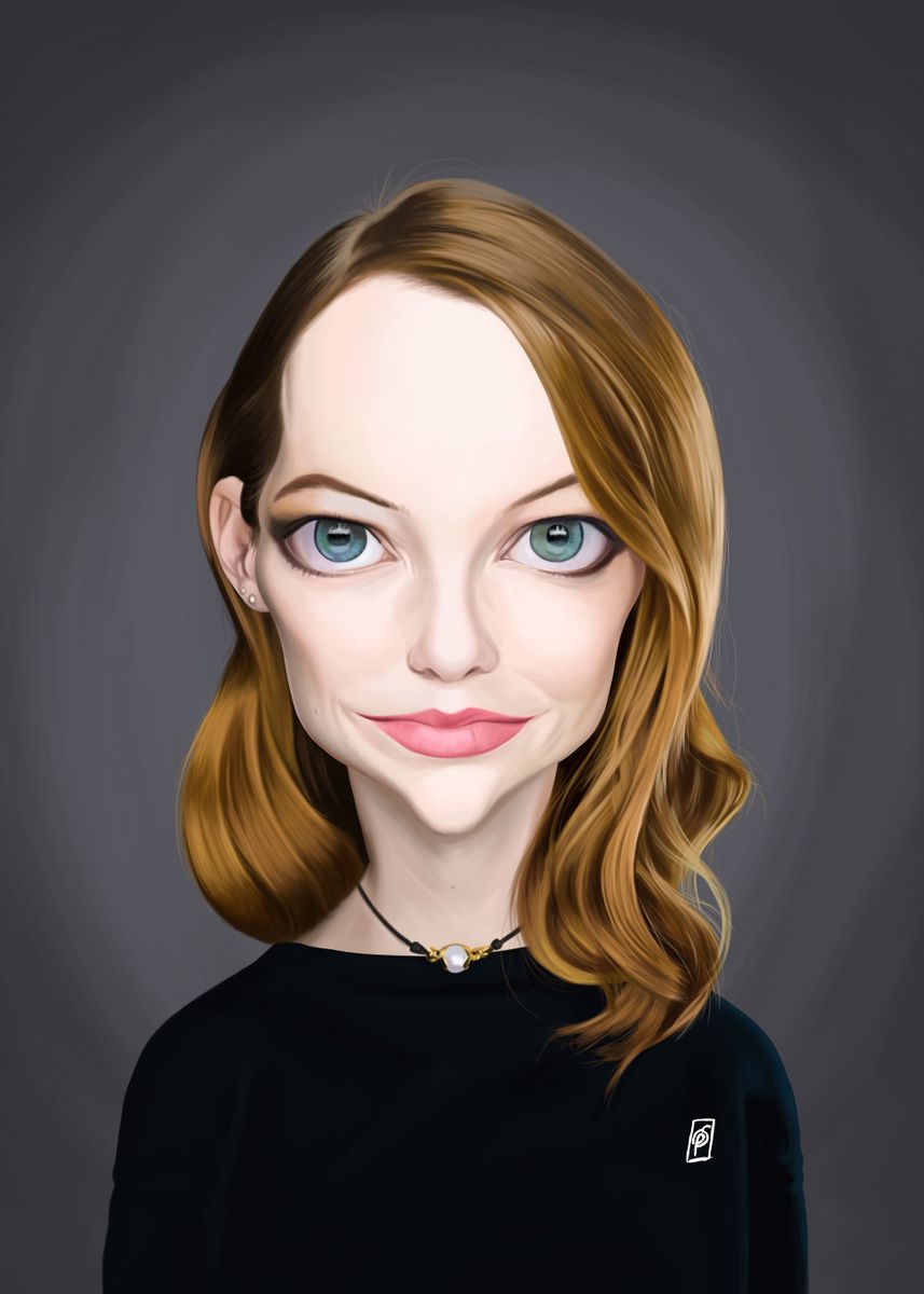 'Emma Stone' Poster, picture, metal print, paint by rob art ...