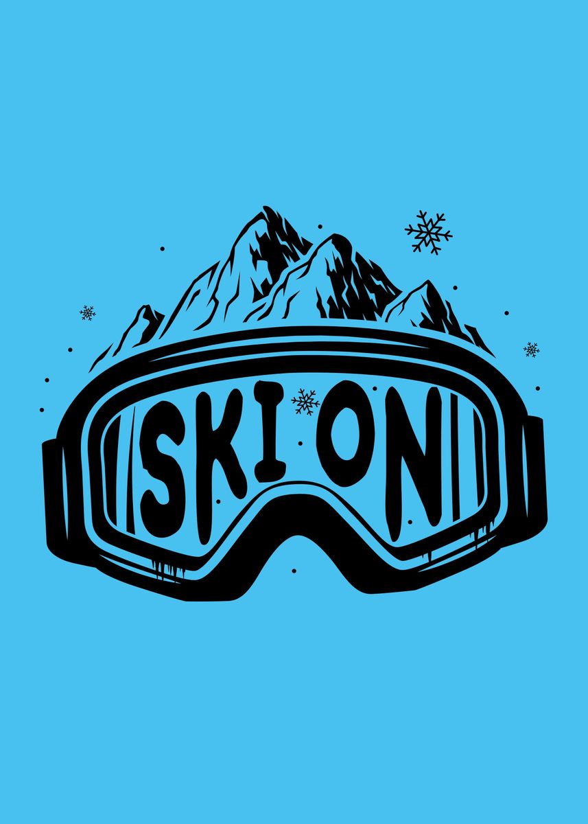 'Ski Skiers Skiing Gifts' Poster by TW Design | Displate