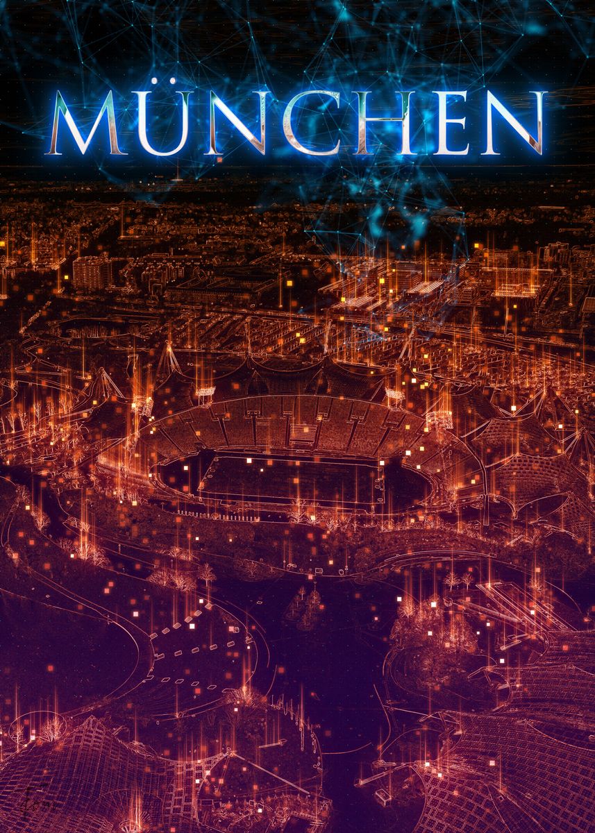 'Munich' Poster, picture, metal print, paint by Petra Rommelfanger ...