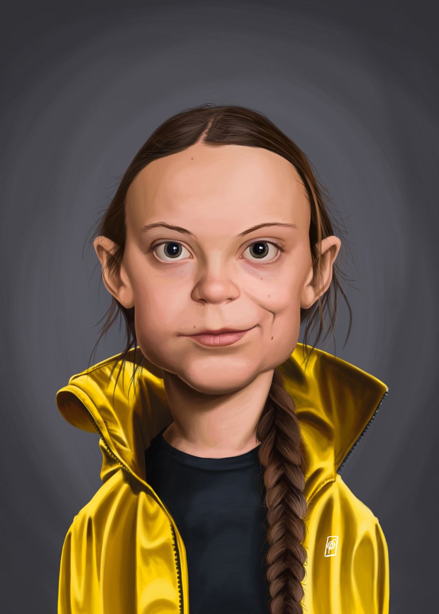 'Greta Thunberg' Poster, picture, metal print, paint by rob art ...
