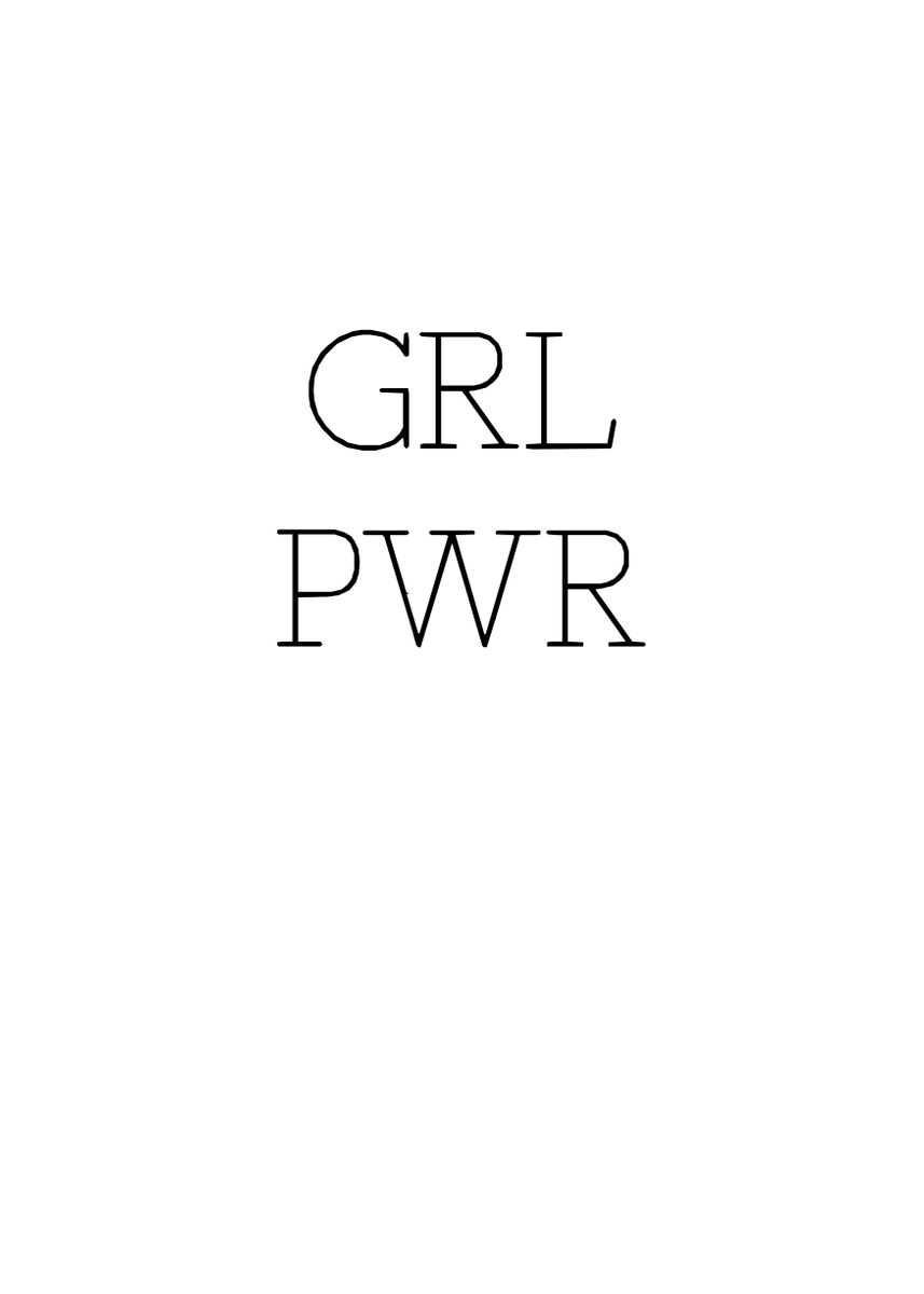 'GRL PWR' Poster, picture, metal print, paint by Irem Byrm | Displate
