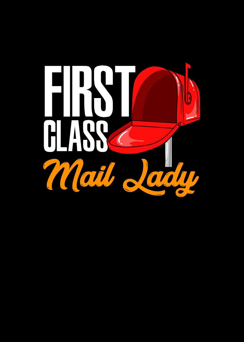 'First Class Mail Lady' Poster, picture, metal print, paint by Uwe ...