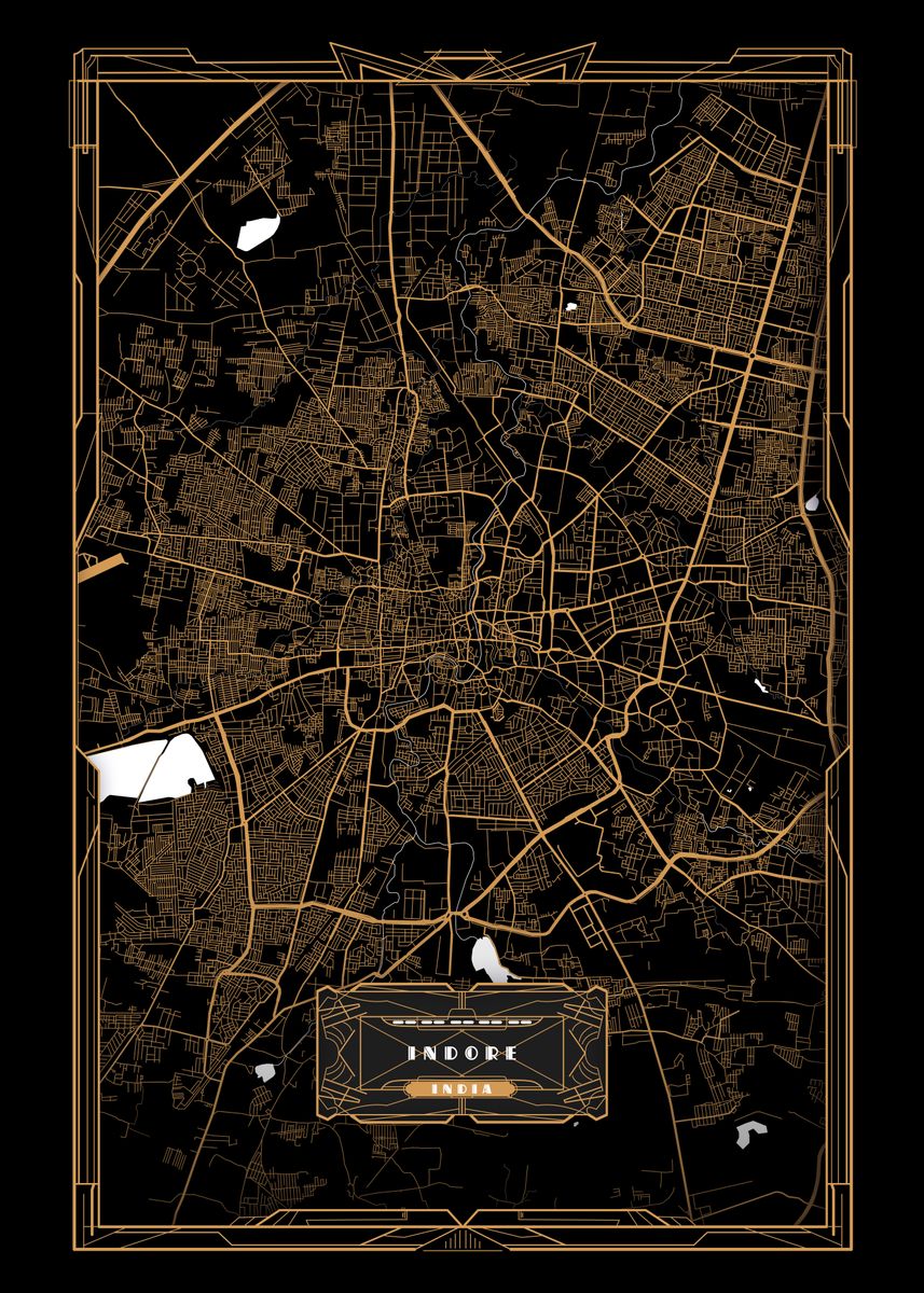 'Indore India' Poster, picture, metal print, paint by Five Senses Art ...