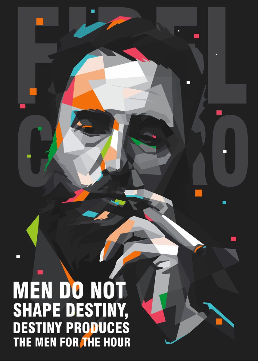 'fidel castro' Poster, picture, metal print, paint by icha nong | Displate