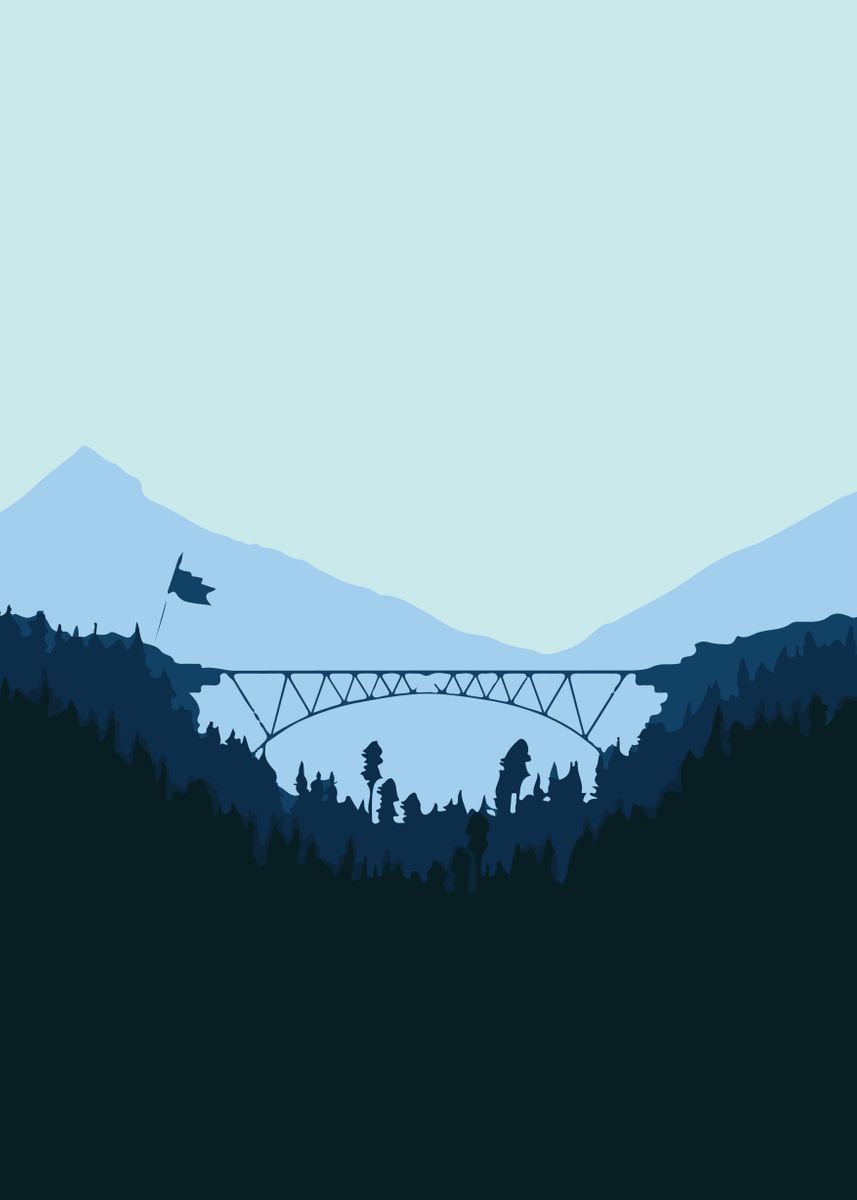 'The Bridge' Poster, picture, metal print, paint by Popart Project ...