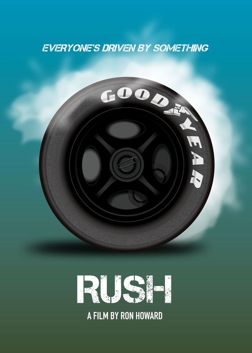 'Rush' Poster, picture, metal print, paint by Movie Poster Boy | Displate