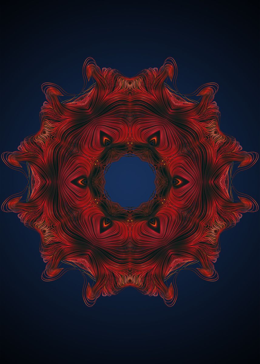 'Mandala 3' Poster, picture, metal print, paint by Chaotic Lines | Displate