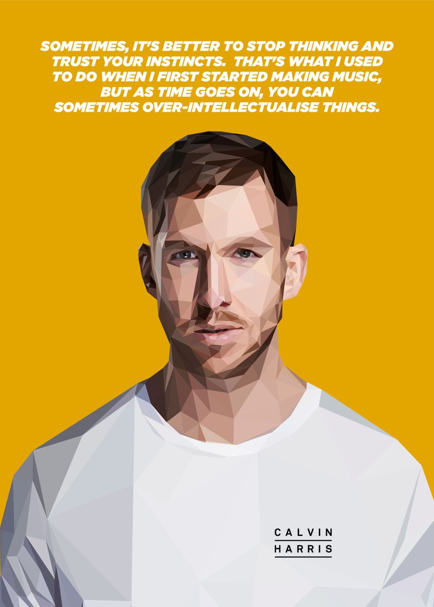 'Calvin Harris' Poster, picture, metal print, paint by Most Popular ...