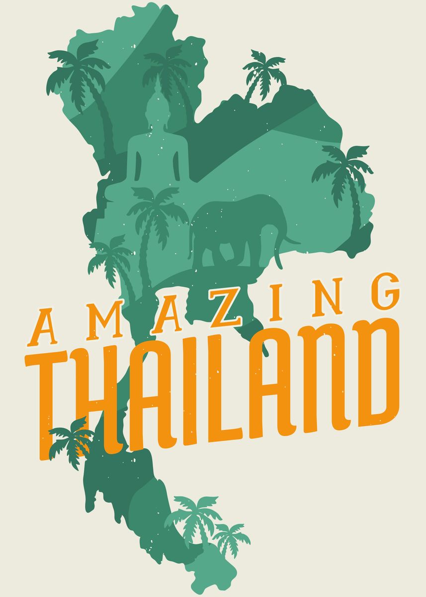 'Amazing Thailand' Poster by Bombdesign | Displate