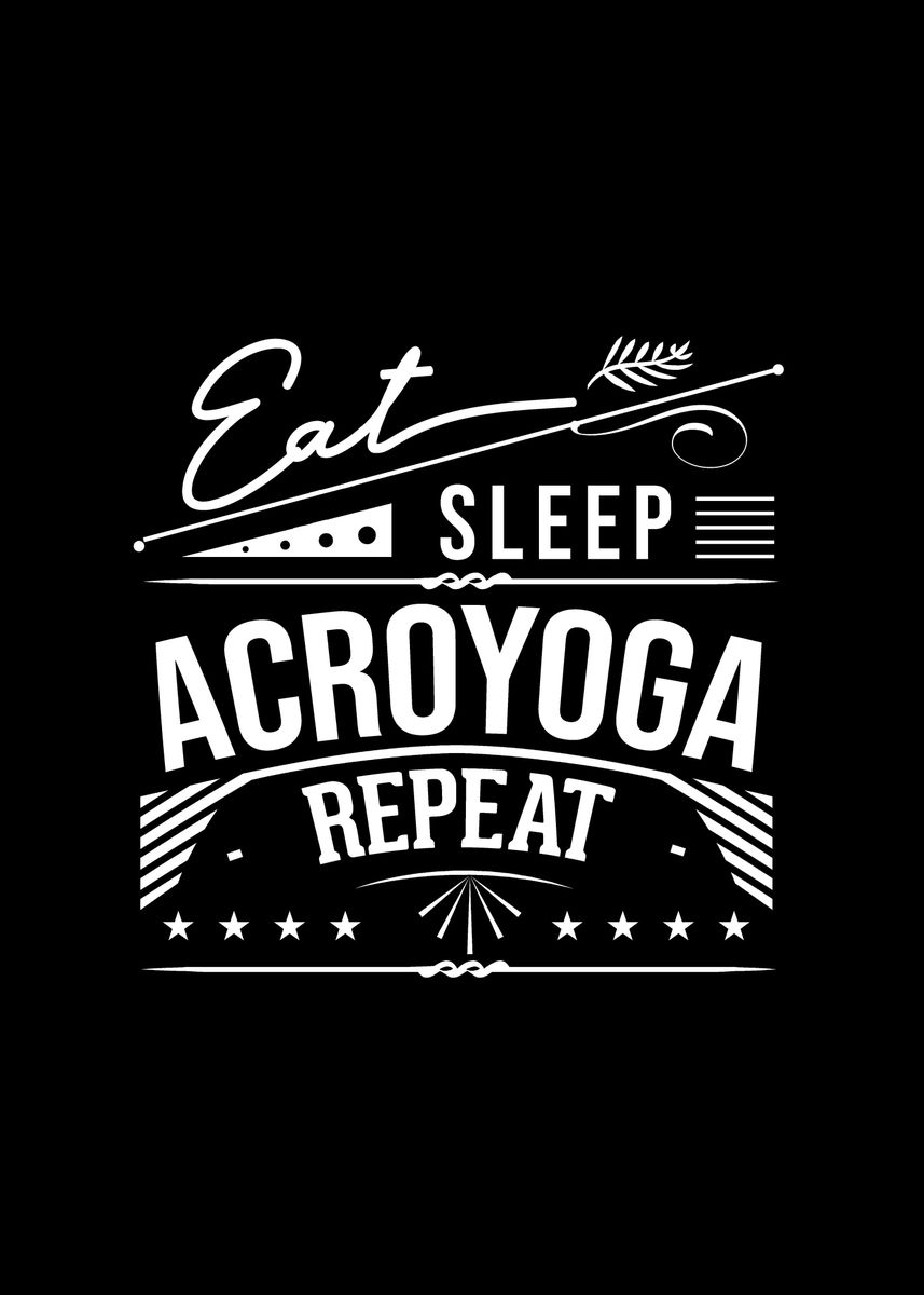 'Acroyoga' Poster, picture, metal print, paint by dr3designs | Displate