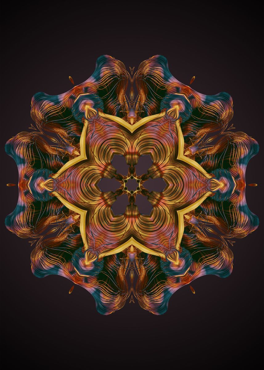 'Mandala 2' Poster by Chaotic Lines | Displate