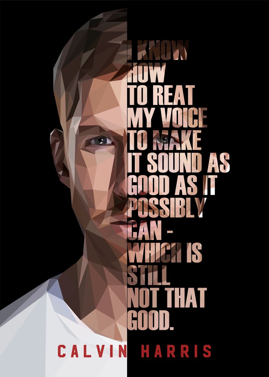 'Calvin Haris Textart' Poster, picture, metal print, paint by Most ...