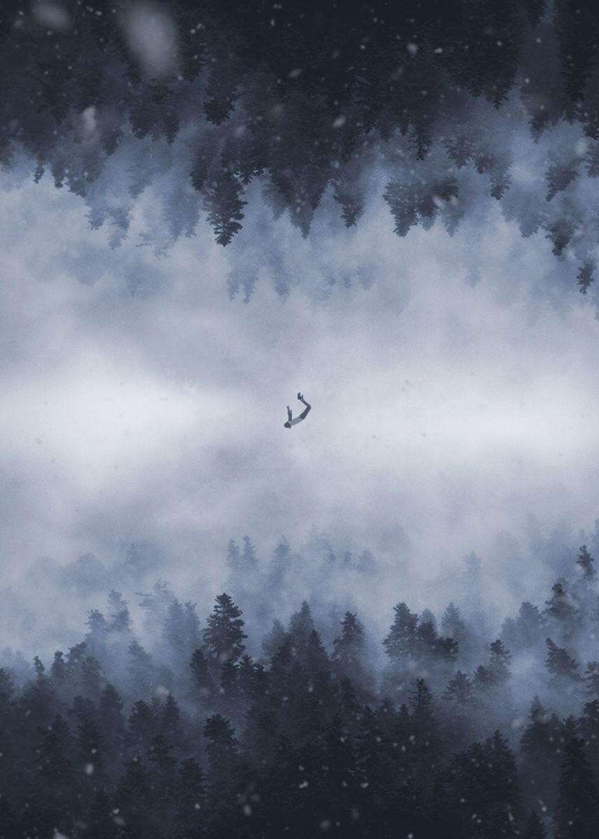 'Falling' Poster, picture, metal print, paint by JD Art | Displate