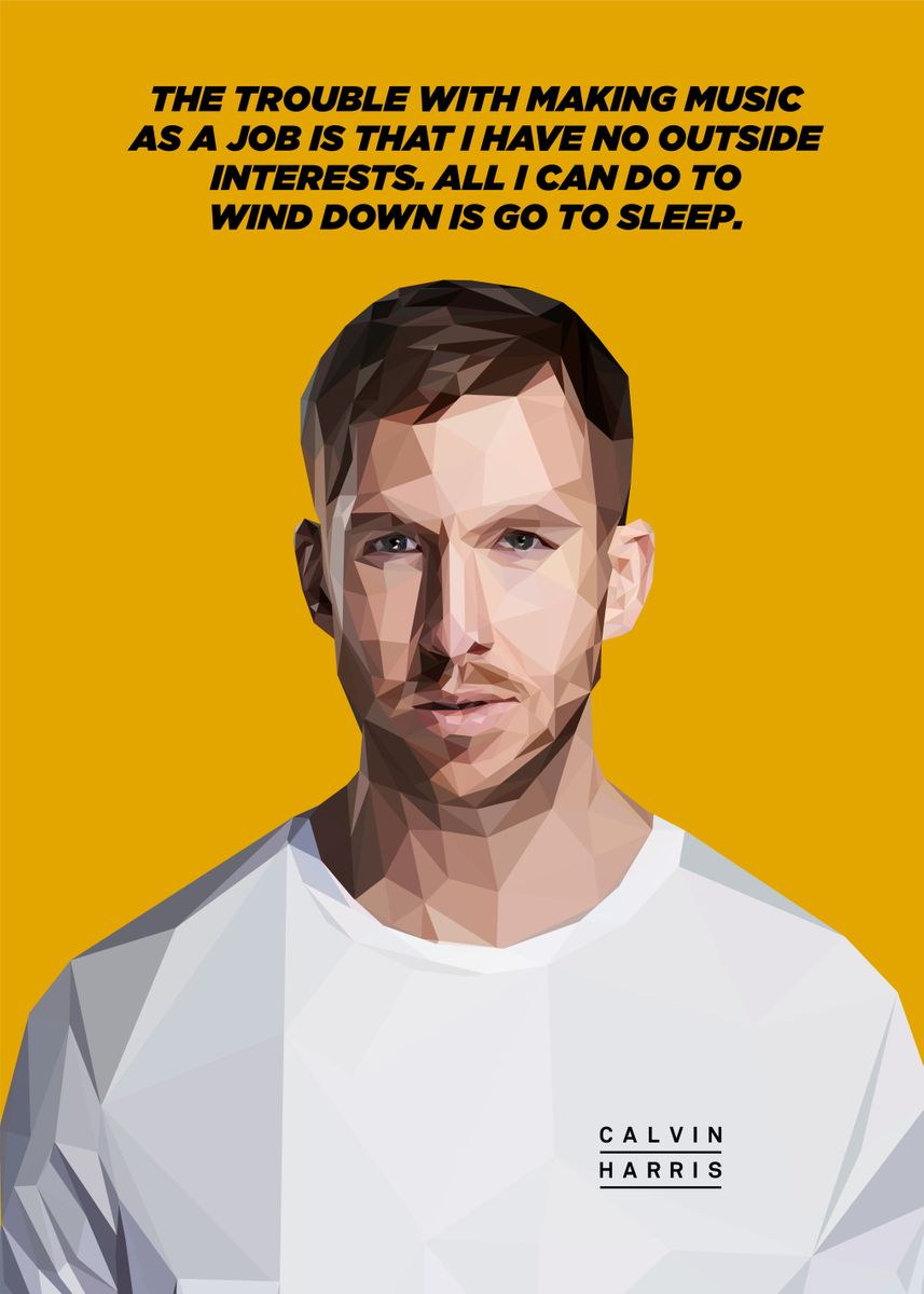 'Calvin Harris ' Poster, picture, metal print, paint by Most Popular ...