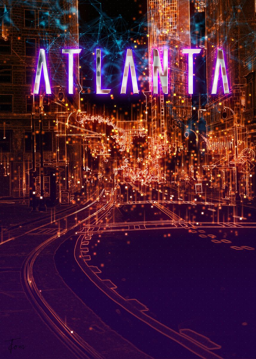 'Atlanta' Poster, picture, metal print, paint by Petra Rommelfanger ...