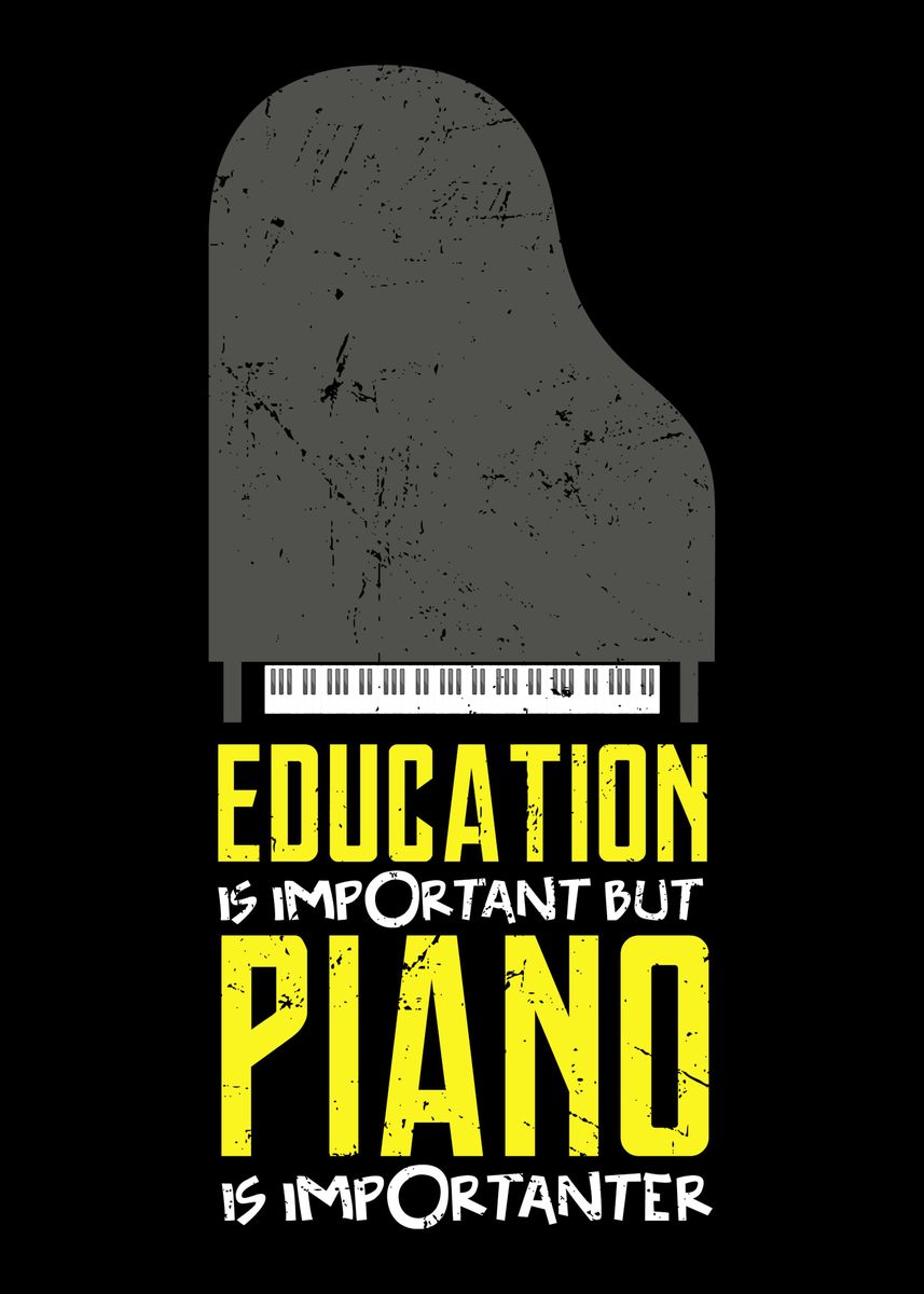 'Piano Music Teacher' Poster, picture, metal print, paint by ...