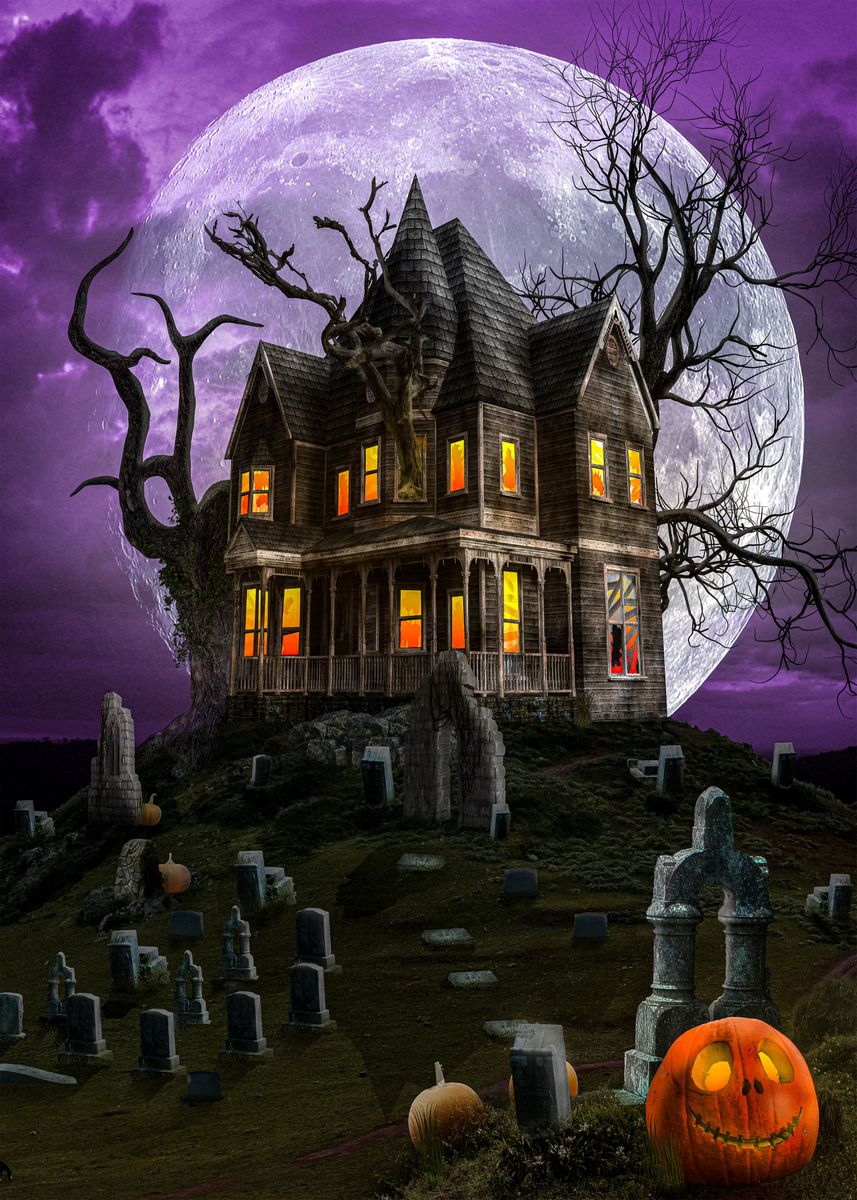 'Spooky Halloween' Poster, picture, metal print, paint by Kenil Maniya ...