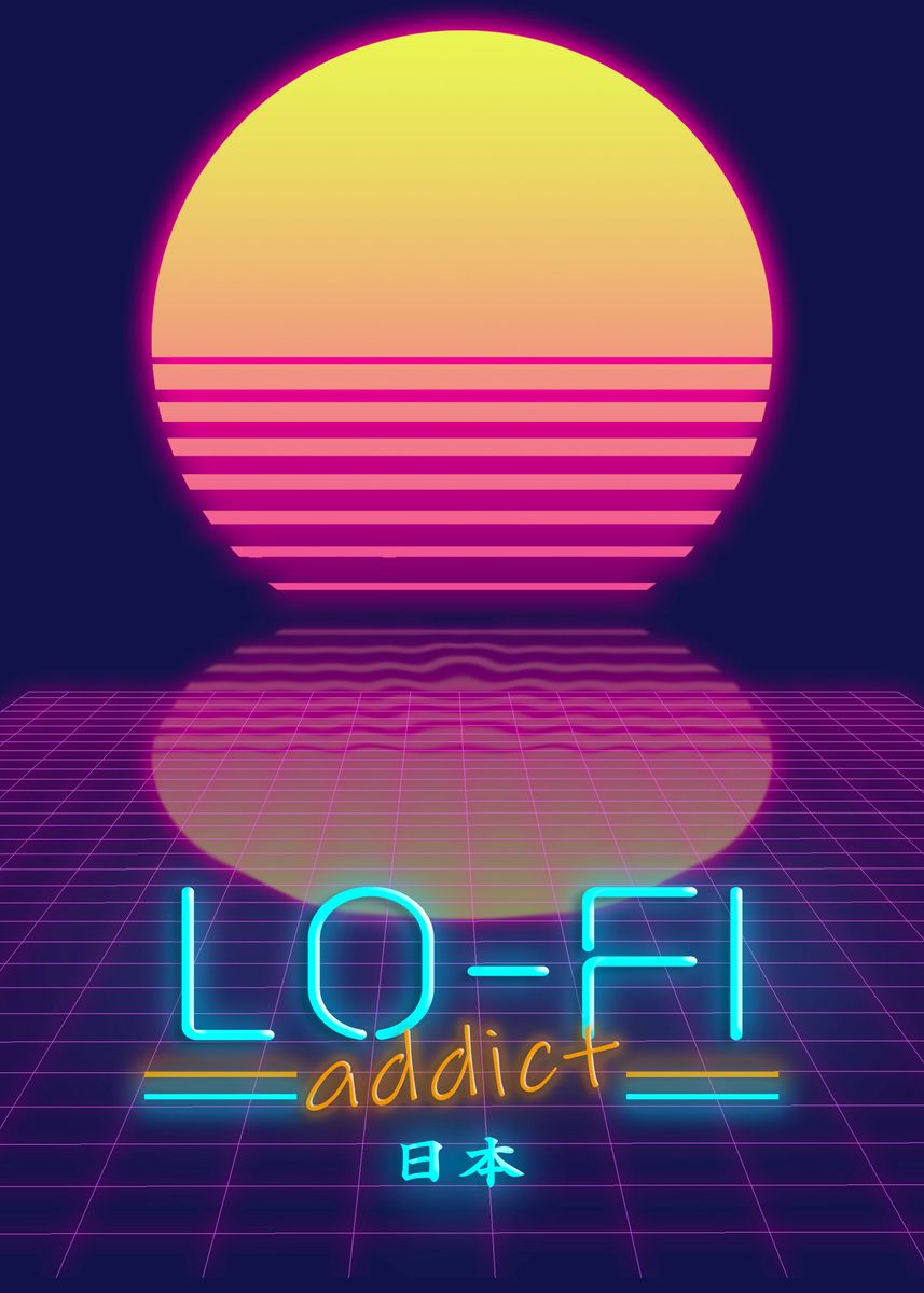 'Lofi Chillhop Music Addict' Poster, picture, metal print, paint by ...