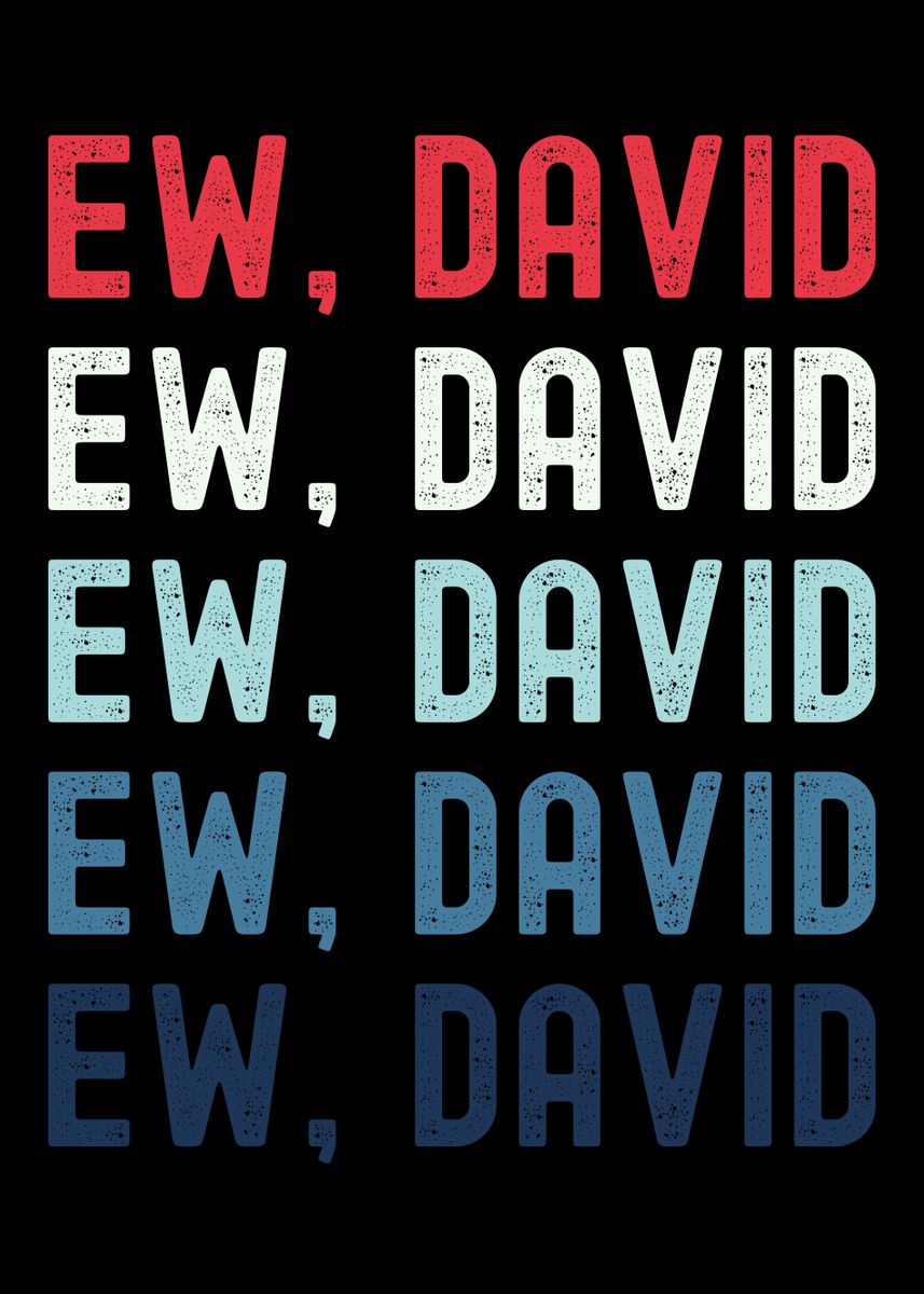 'EW David Retro Vintage' Poster, picture, metal print, paint by ...