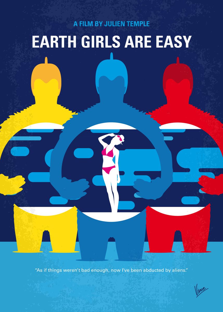 'Earth Girls Are Easy' Poster, picture, metal print, paint by Chungkong ...