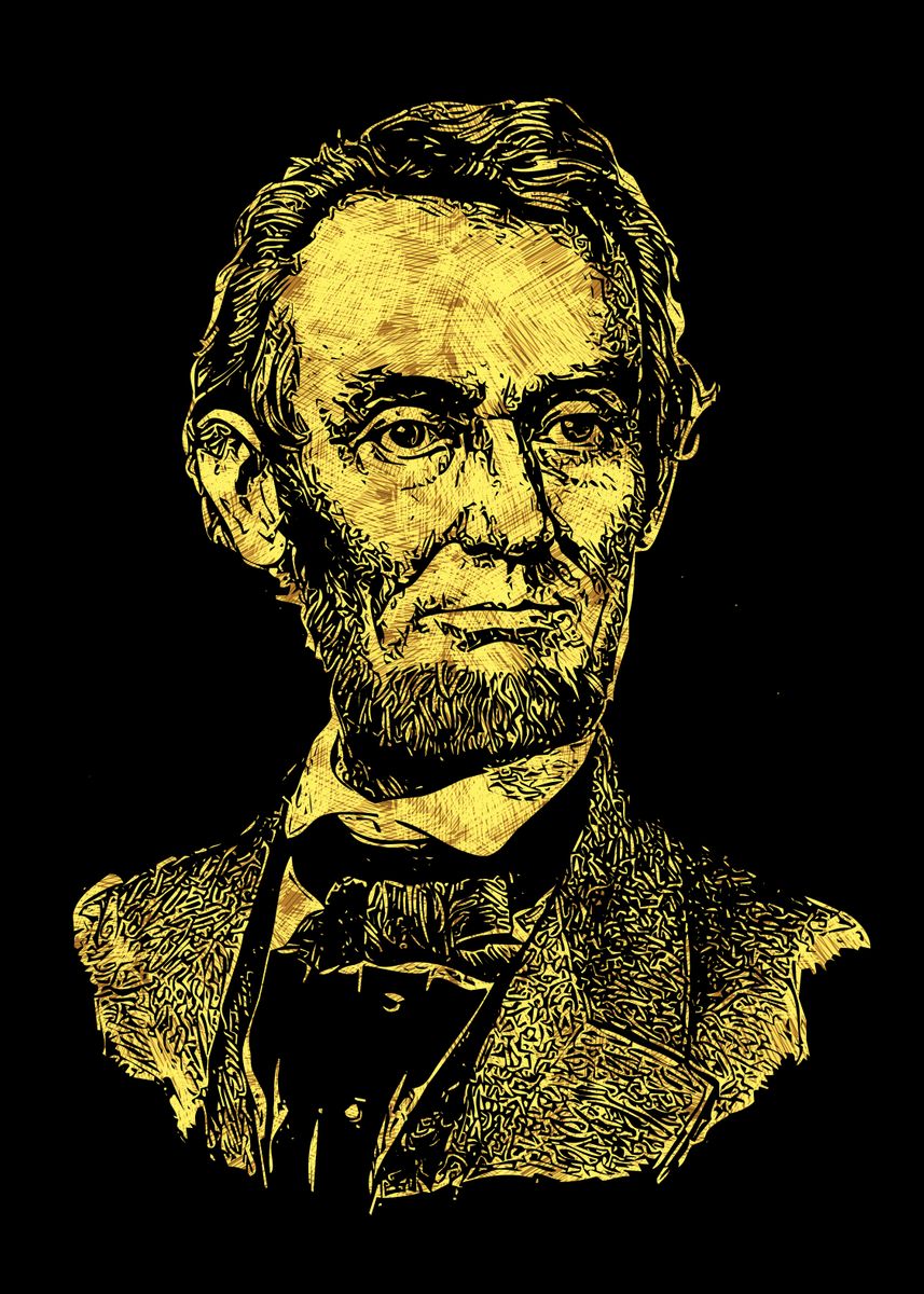 'Abraham Abe Lincoln' Poster, picture, metal print, paint by OliArt ...