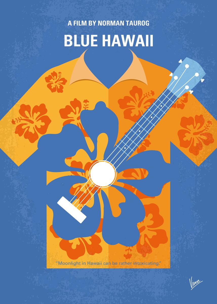 'No1204 My Blue Hawaii' Poster, picture, metal print, paint by ...