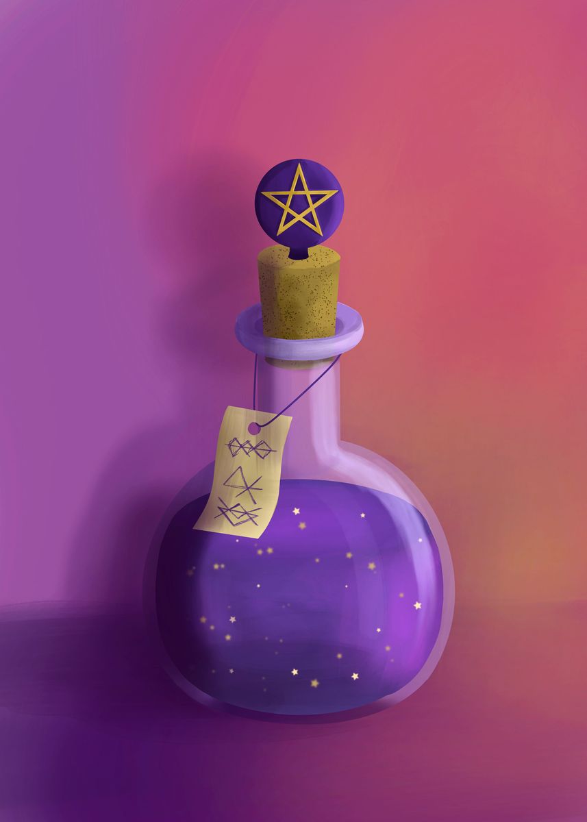 'Potion Bottle' Poster, picture, metal print, paint by Pantonia | Displate
