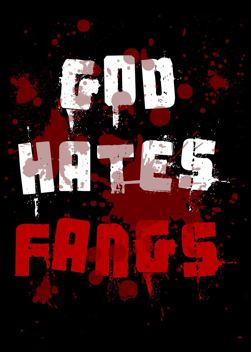 'God hates fangs' Poster by Karlangas Designs | Displate