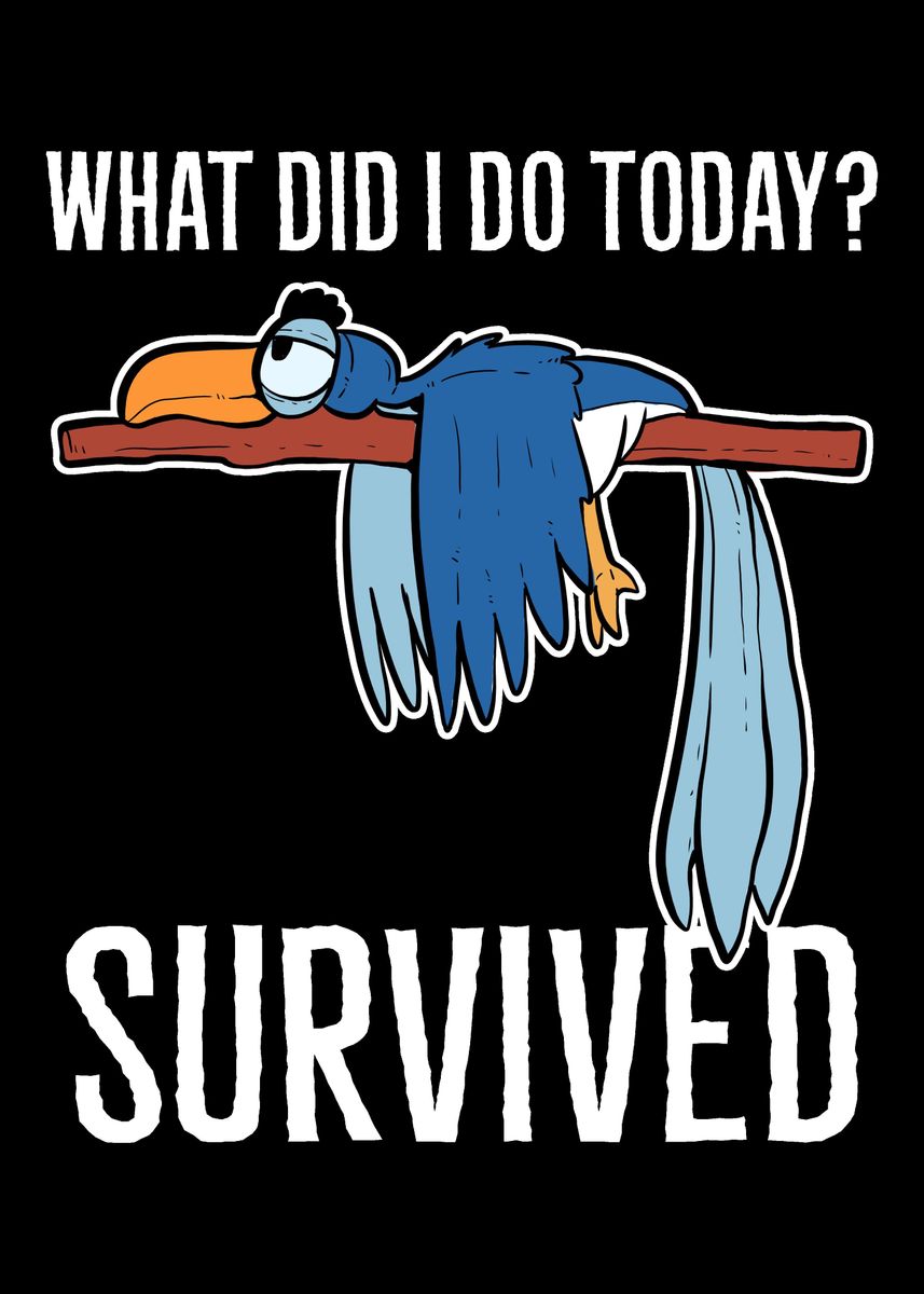 'I Survived Survivor Gift' Poster, picture, metal print, paint by ...