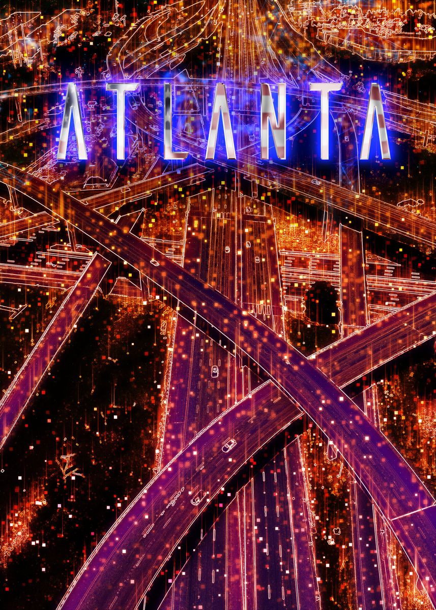 'Atlanta' Poster, picture, metal print, paint by Petra Rommelfanger ...