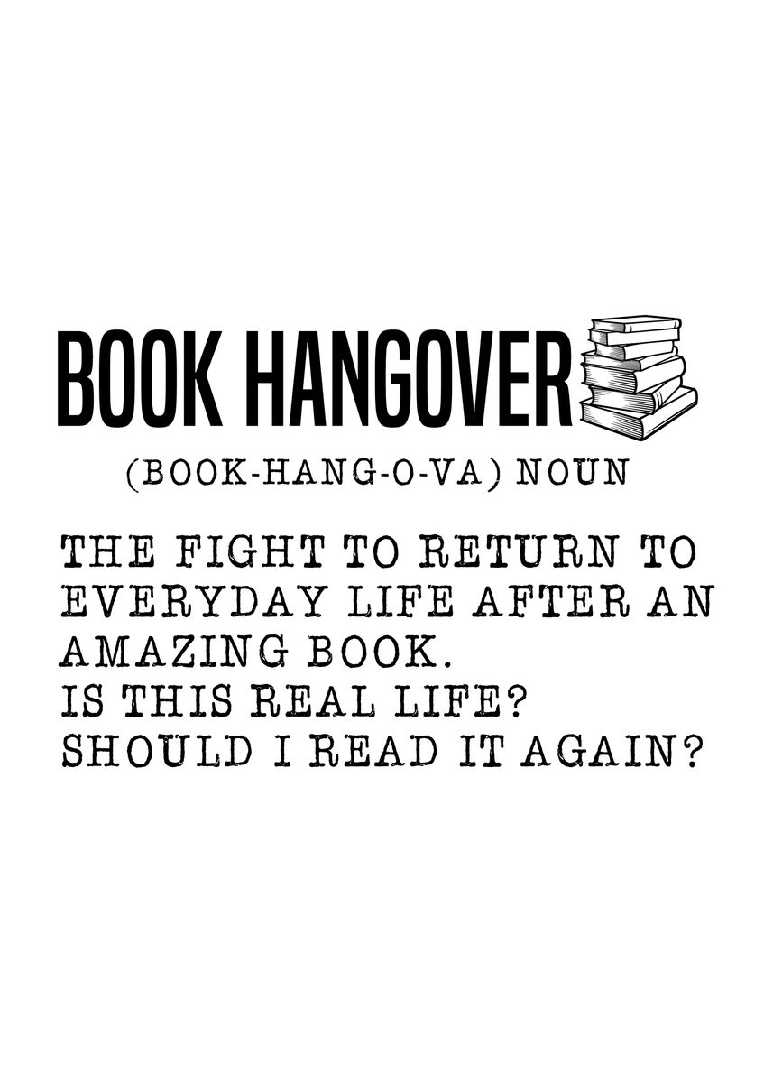 'Book Hangover Wall Art ' Poster, picture, metal print, paint by ...