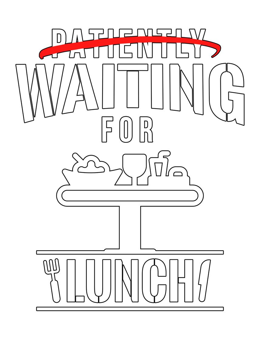 'Lunch Luncheon Impatient' Poster, picture, metal print, paint by ...