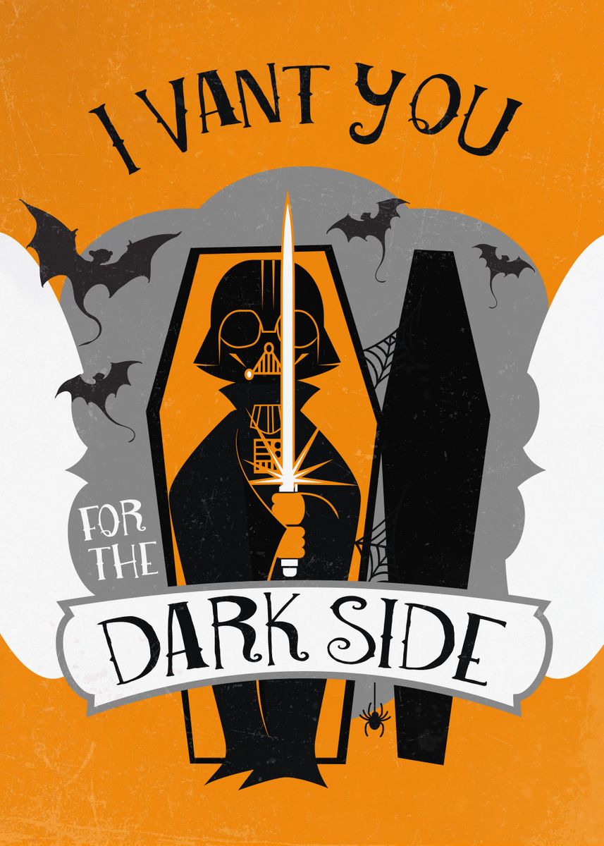 'Dark Side' Poster, picture, metal print, paint by Star Wars | Displate