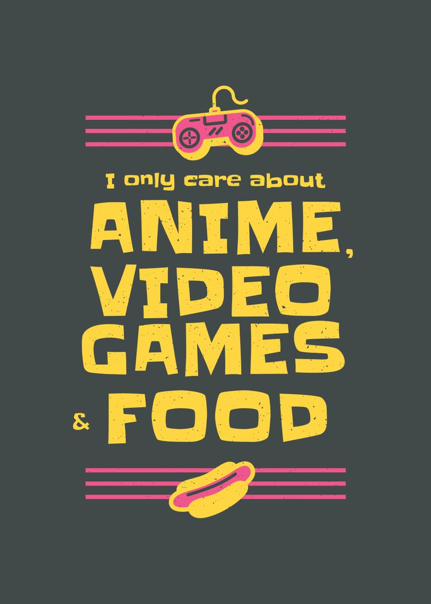 'Anime Video Games Foof' Poster, picture, metal print, paint by ...